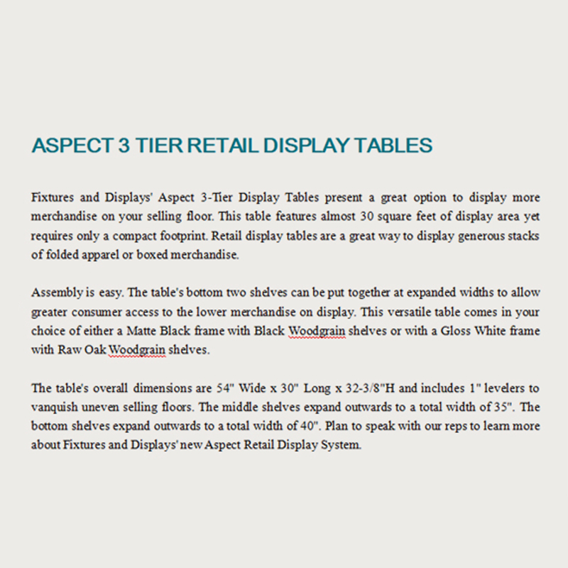 3-Tier Store Display Table – NACYC ENERGY