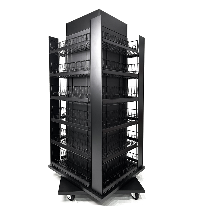 Customizable 360-Degree Rotating Multi-Layered Steel Display Rack for ...