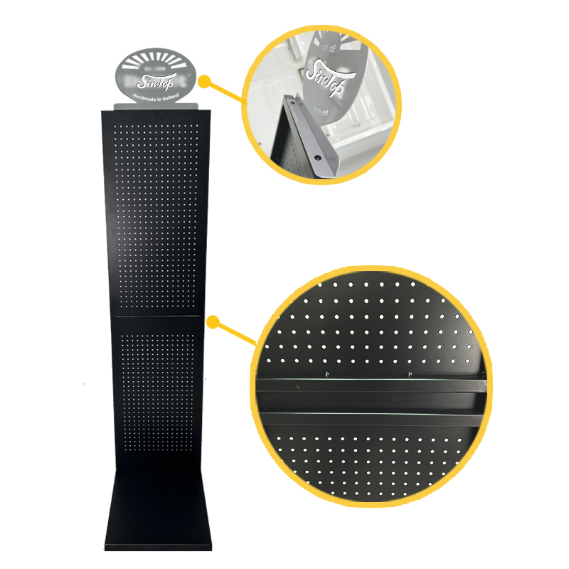 Customizable Black Pegboard Jerky Display Rack for Retail Stores ...