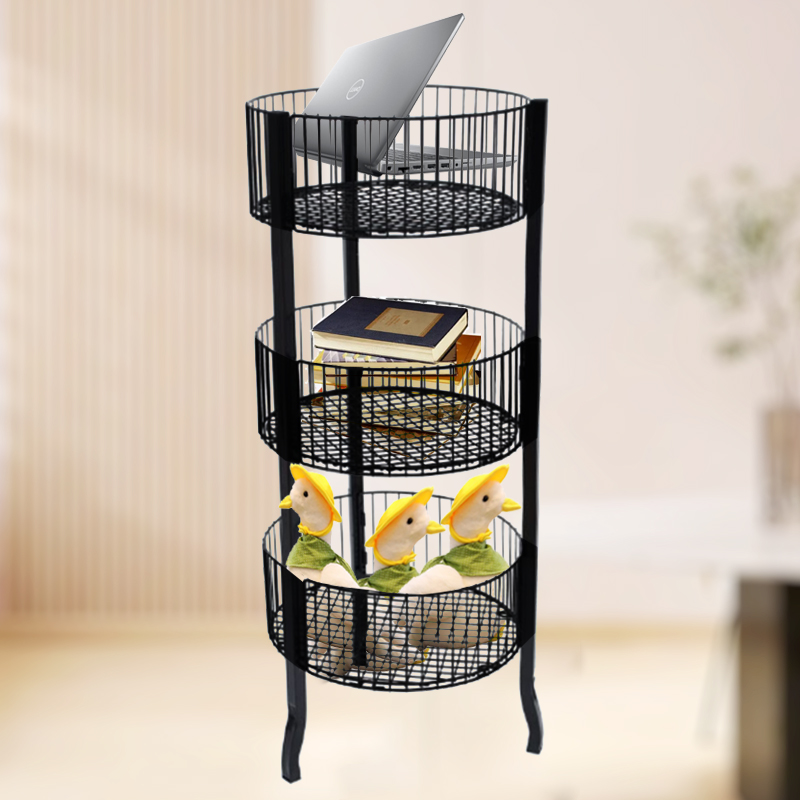 Supermarket Floor Standing 3-Tier Wire Basket Display Stand – NACYC ENERGY