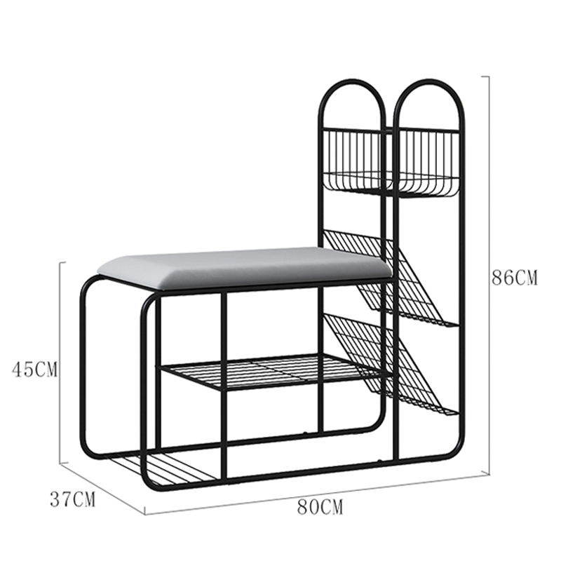 Fashionable Light Shoe-Wearing Chair with Metal Bench – Stylish ...